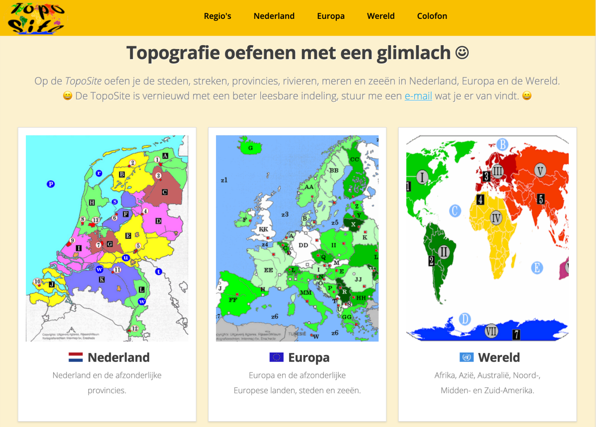 TopoSite (topo leren oefenen met een glimlach) - 51 topografiekaarten